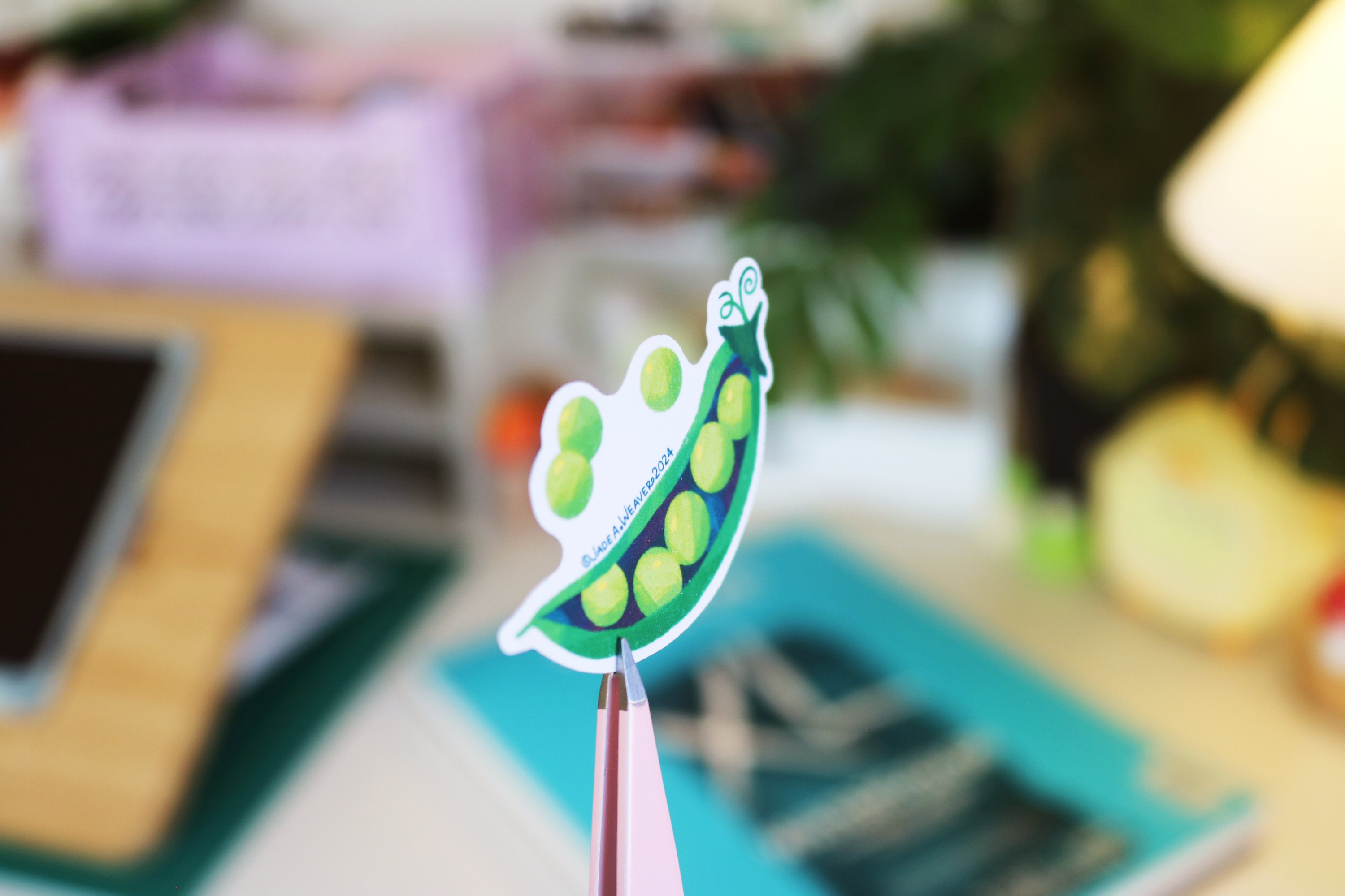 Cute Peapod Sticker Cottagecore Aesthetic Peas in a Pod Decal Vegetable ...