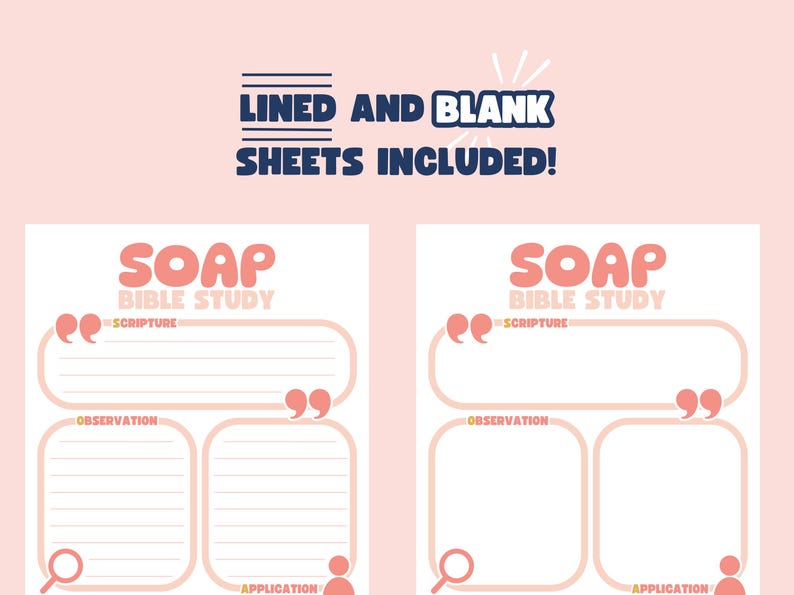 SOAP Bible Study Sheet: Printable Worksheet (digital Download) - Etsy