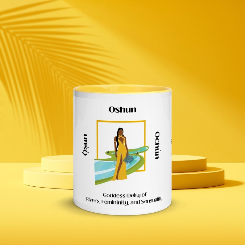 Oshun Color Rim African Goddess/ Deity Oshun/ Osun/ Ochun Orisha Rivers ...