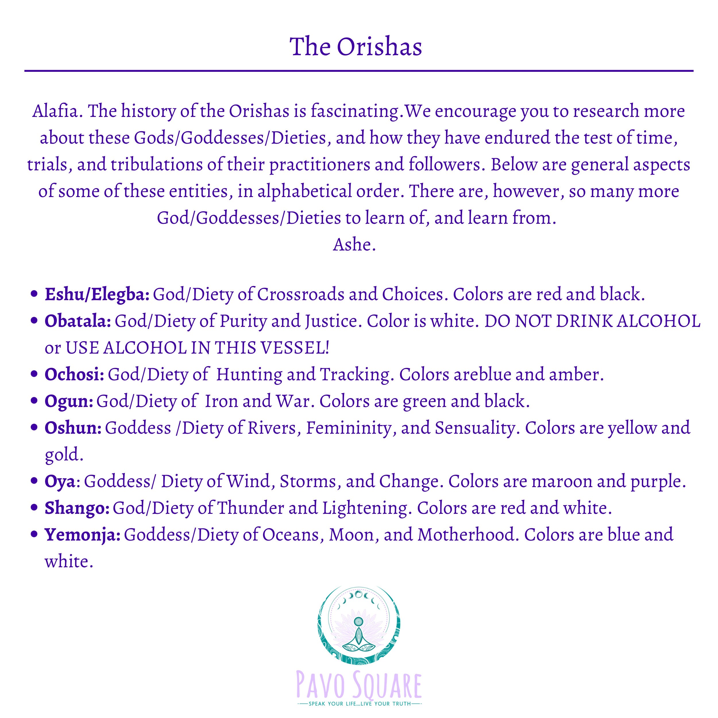 Oshun Bag African Goddess/ Deity Oshun/ Osun/ Ochun Orisha Rivers ...