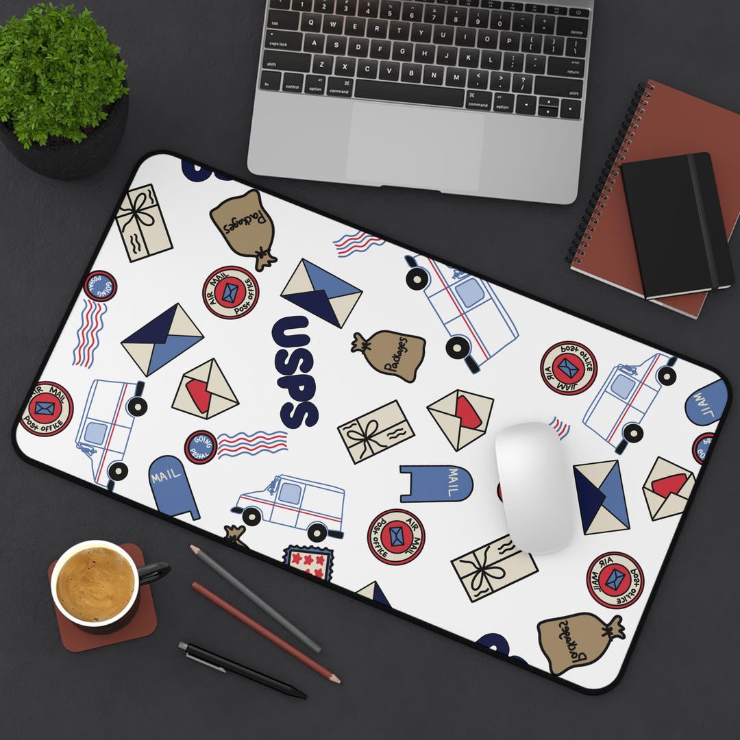 USPS Desk Mat - Mail Theme Office Decor - Etsy