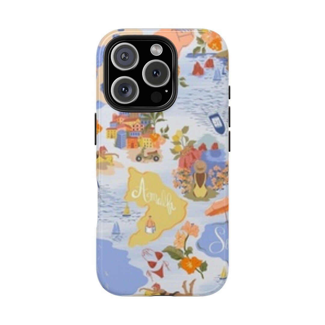 Tropical Italian Island Map Phone Case: Durable Beach Theme Cover - Etsy