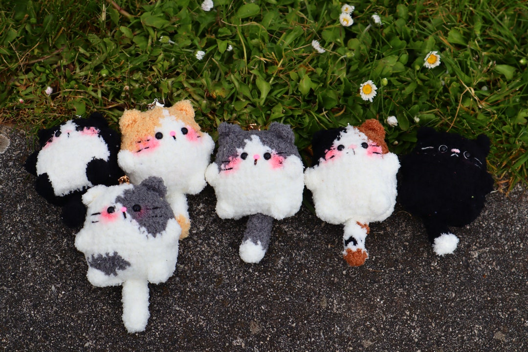 Crochet Cat Plushies Crochet Cat Ornament Amigurumi Handmade Cute Cat ...