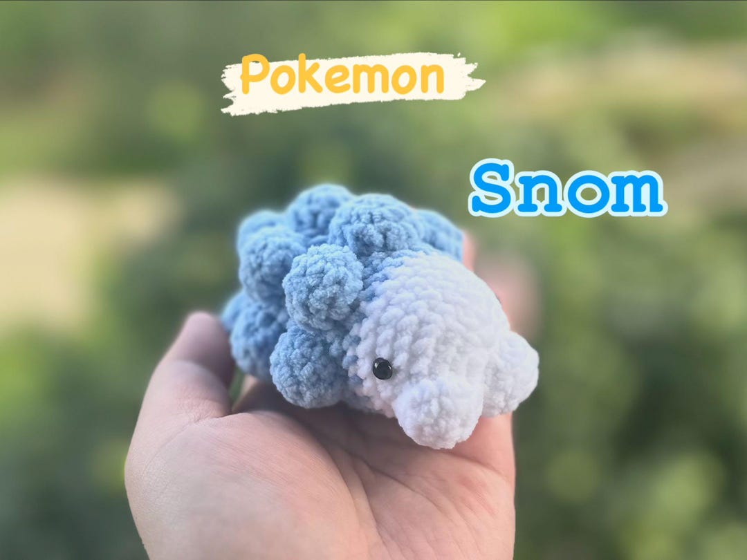 Handmade Crochet Pokemon Snom Plushies Keychain - Etsy