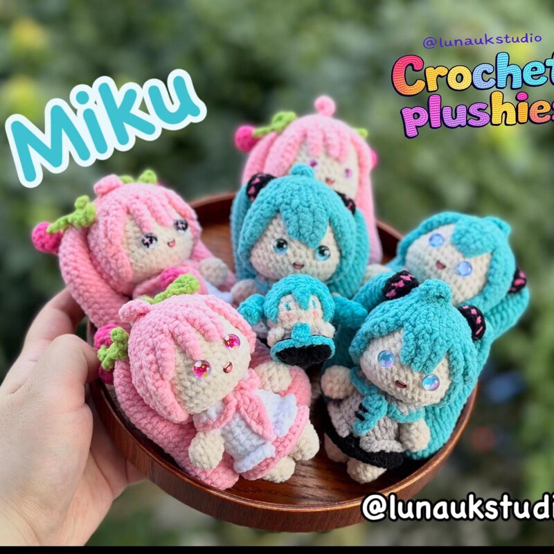 Keychains Miku Plush - Etsy UK