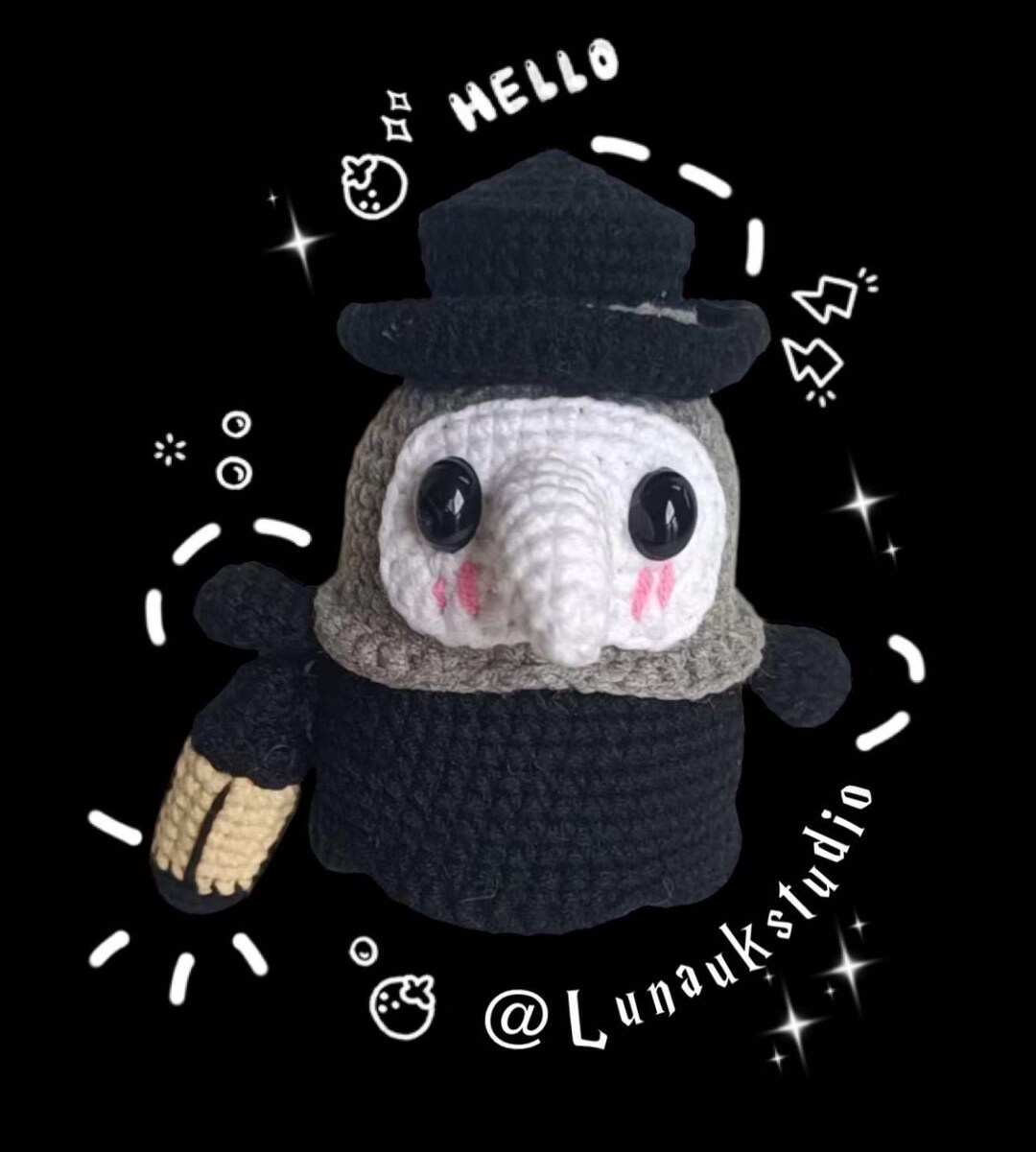 Crochet Plague Doctor Plushies Crochet Plague Doctor Amigurumi Handmade ...