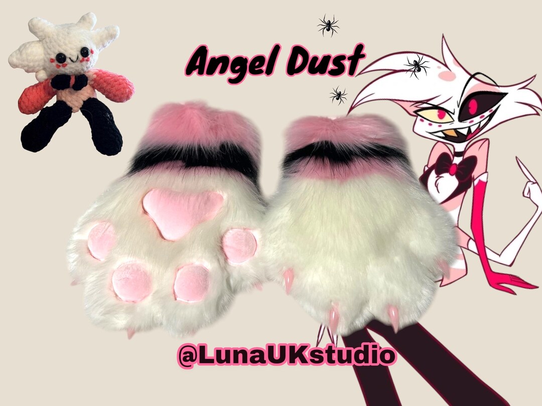Handmade Custom Hazbin Hotel Angel Dust Furry Cat Paws, Animal Paws ...