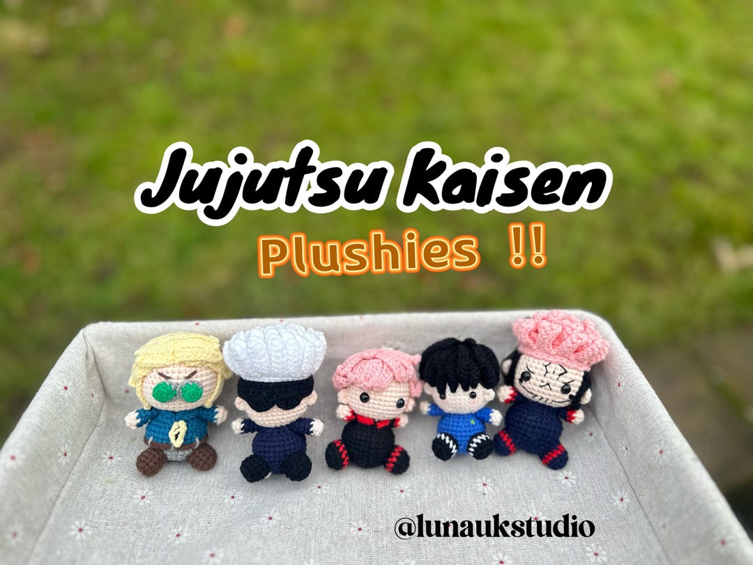Handmade Crochet Chibi Anime Accessories Keyring Satosugu Jujutsu| Gojo ...