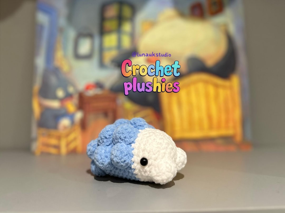 Handmade Crochet Snom Chibi Amigurumi Plushies Keychain - Etsy