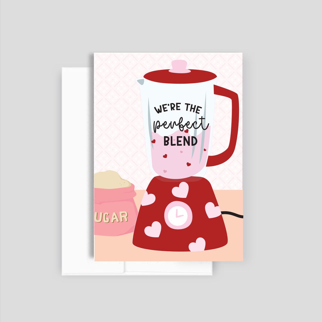 We're the Perfect Blend | Valentine's Day Pun Card, Food Lovers ...