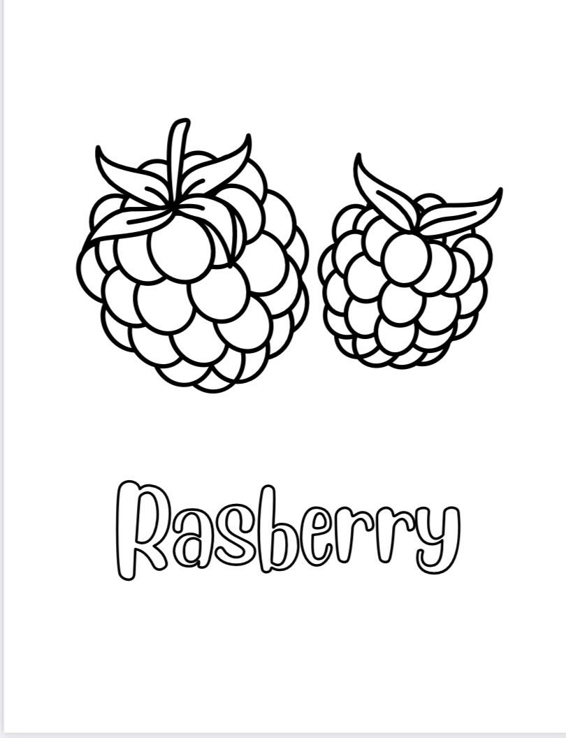 Raspberry Coloring Page