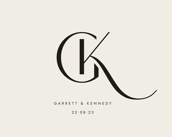 Interlocking Wedding Monogram - Etsy