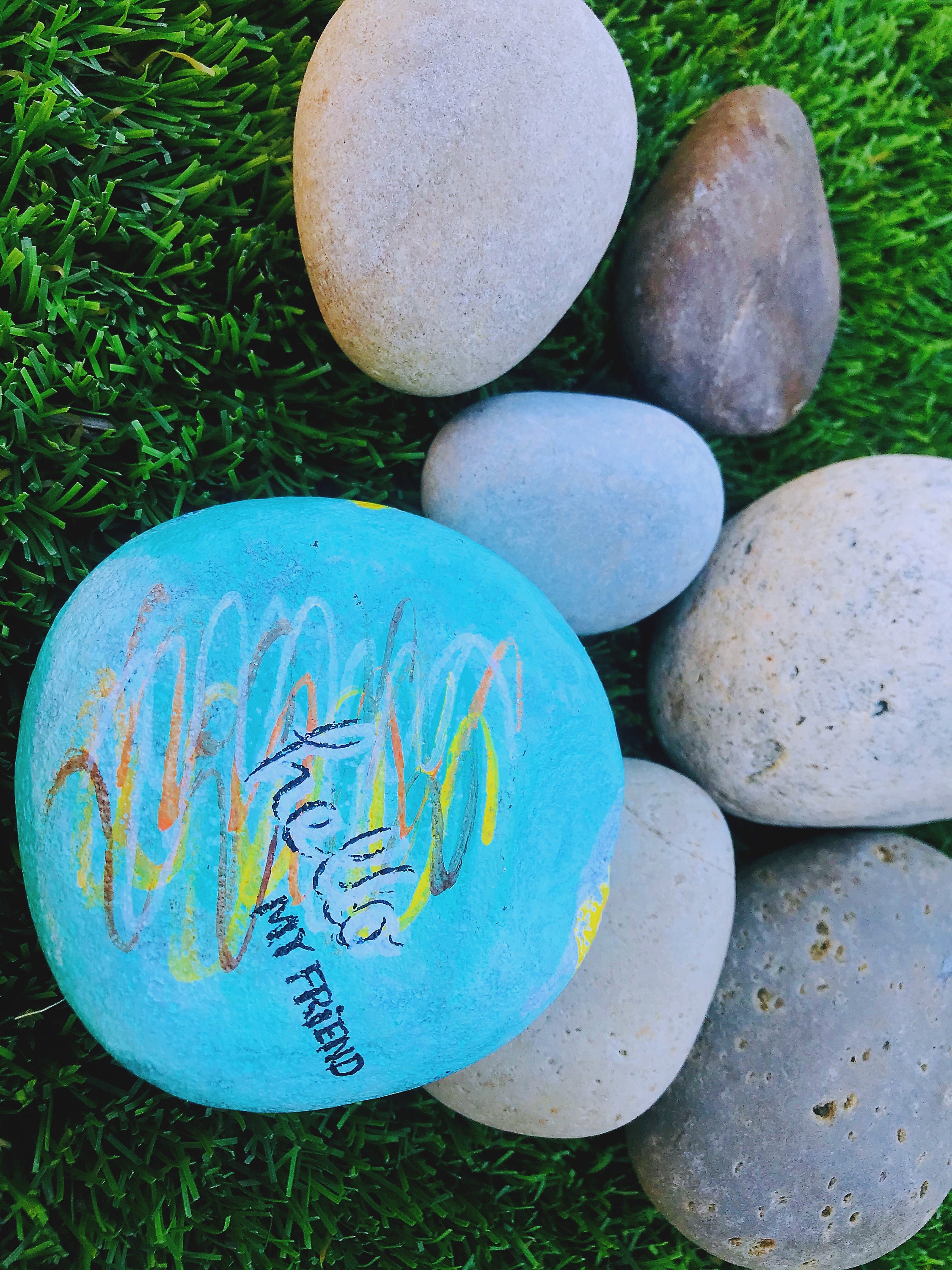 Painted Butterfly Rock, Painted Rocks, Custom Rocks, Garden Decoration ...