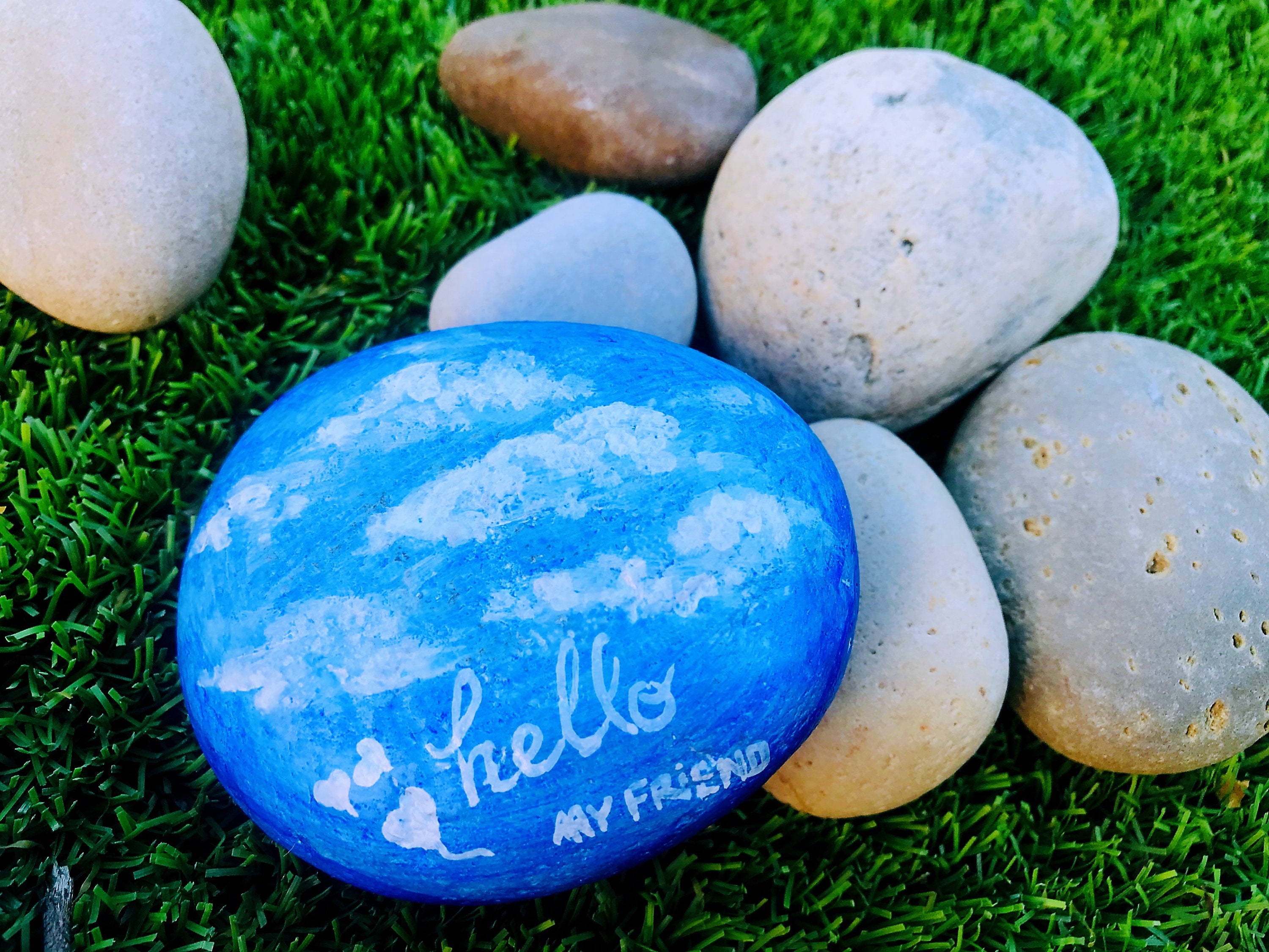 Painted Butterfly Rock, Painted Rocks, Custom Rocks, Garden Decoration ...