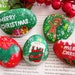 Christmas Gift,a Set of 5 Hand Painted Rocks , Acrylic Painted Art ...