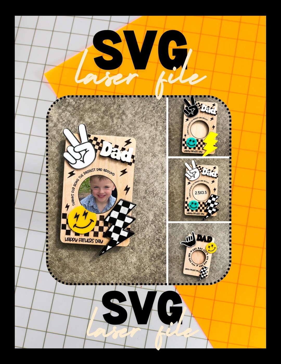 SVG Father's Day Rad Dad Fridge Magnet Photo Frame File | Father's Day ...