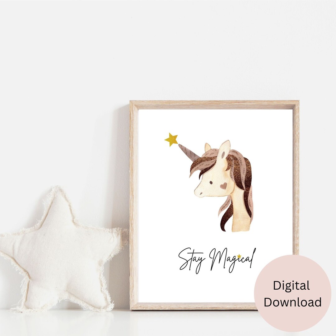 Boho Unicorn Wall Art, Unicorn Wall Art, Unicorn Prints for Girls Room ...