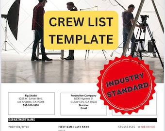 Production Templates Checklists and Cheat Sheets filmmaking - Etsy