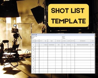 Production Templates Checklists and Cheat Sheets filmmaking - Etsy