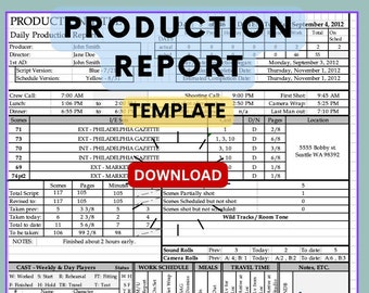 Production Templates Checklists and Cheat Sheets filmmaking - Etsy