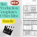 Production Templates, Checklists and Cheat Sheets (filmmaking Documents ...