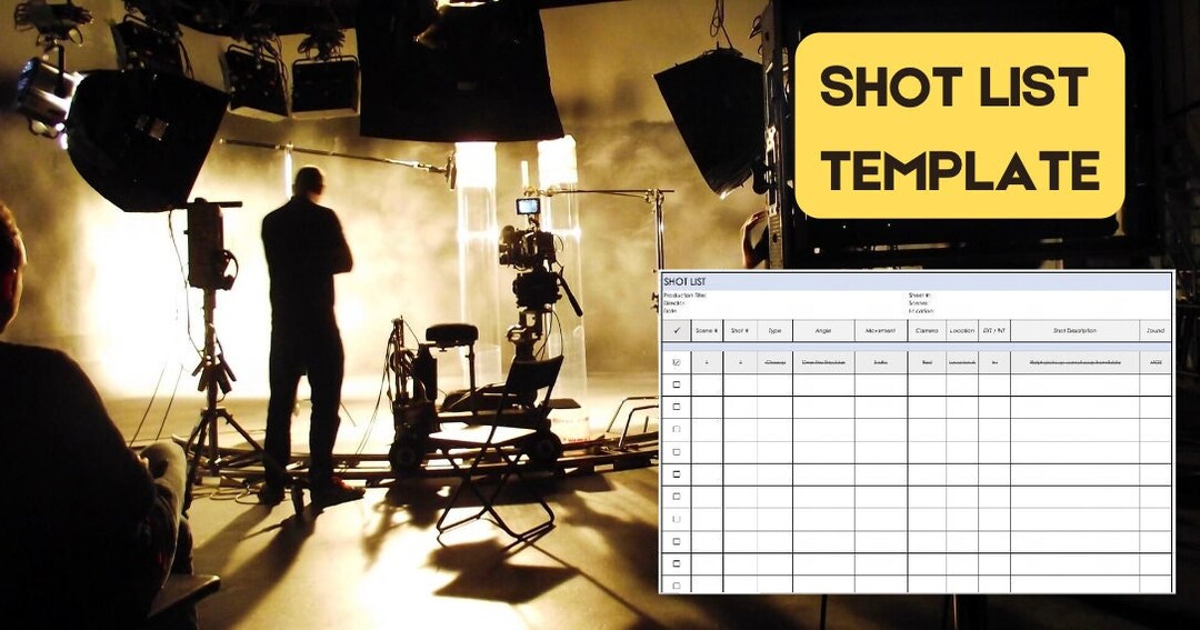 Shot List Template (filmmaking Paperwork) - Etsy