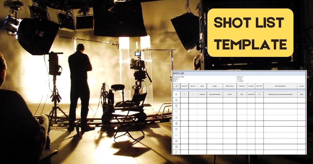Shot List Template (filmmaking Paperwork) - Etsy