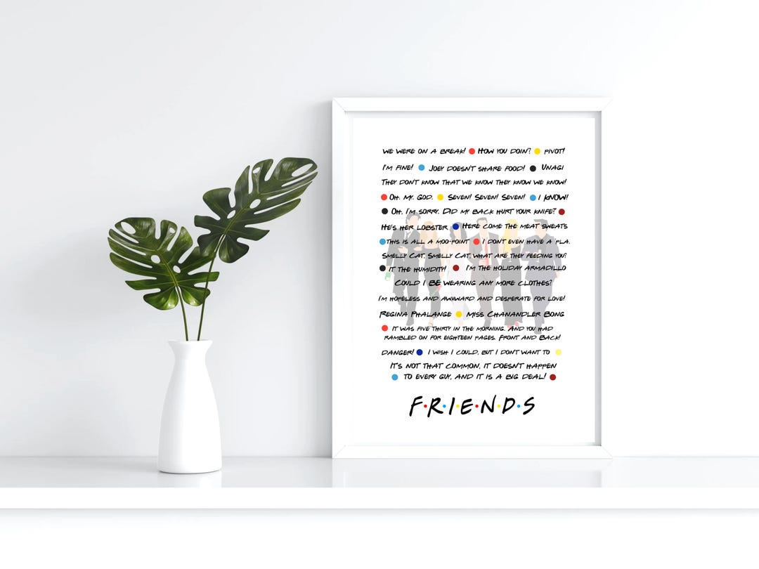 Friends TV Show Themed Printable Wall Art - Friends in This House ...