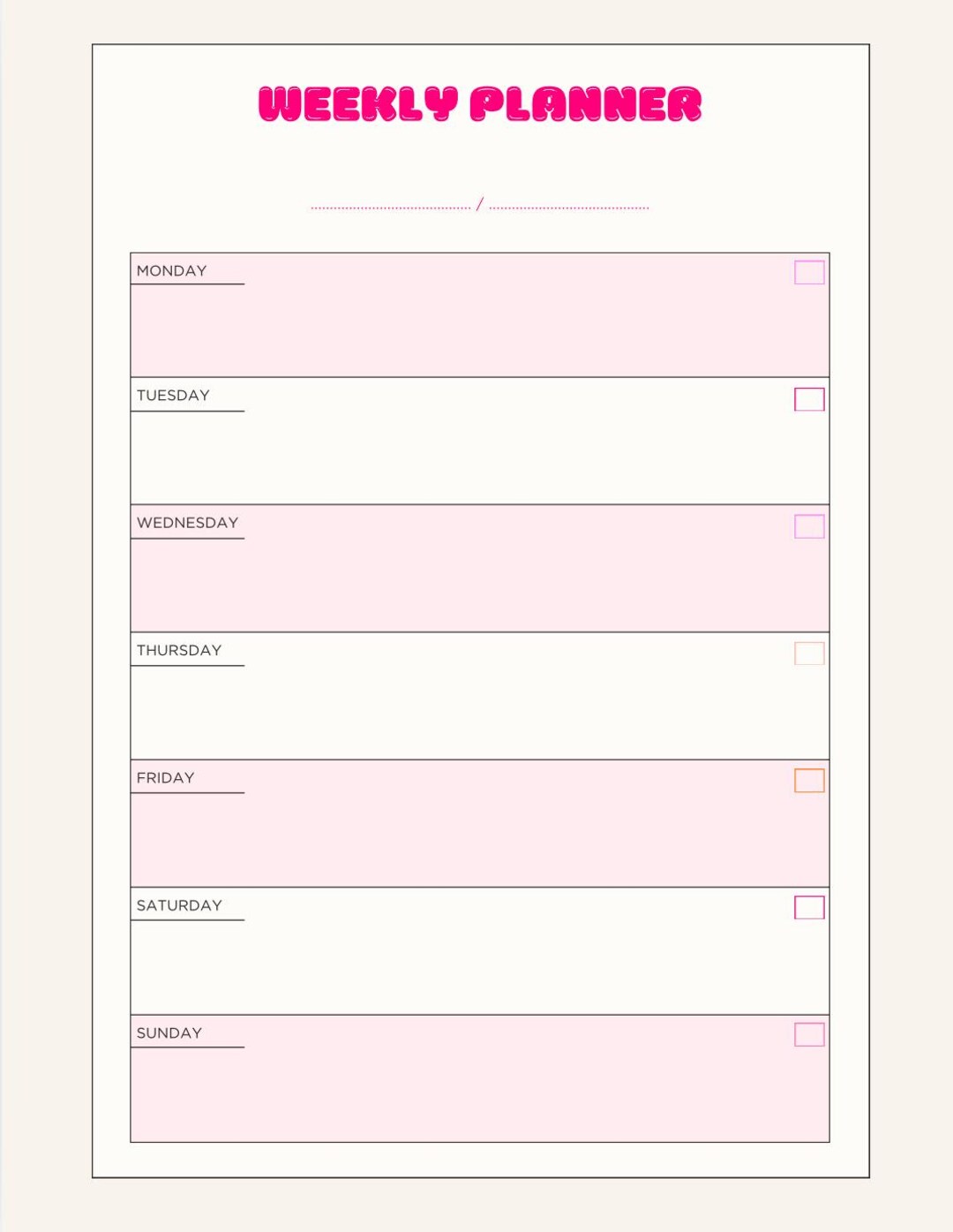 Cute Planner, Report Template , Monthly Report , Social Media Manager ...