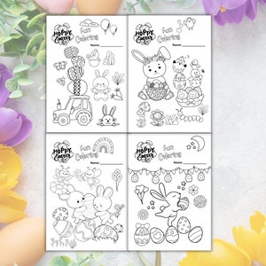 8 Easter Printable Coloring Templates | Digital Templates | Colouring ...