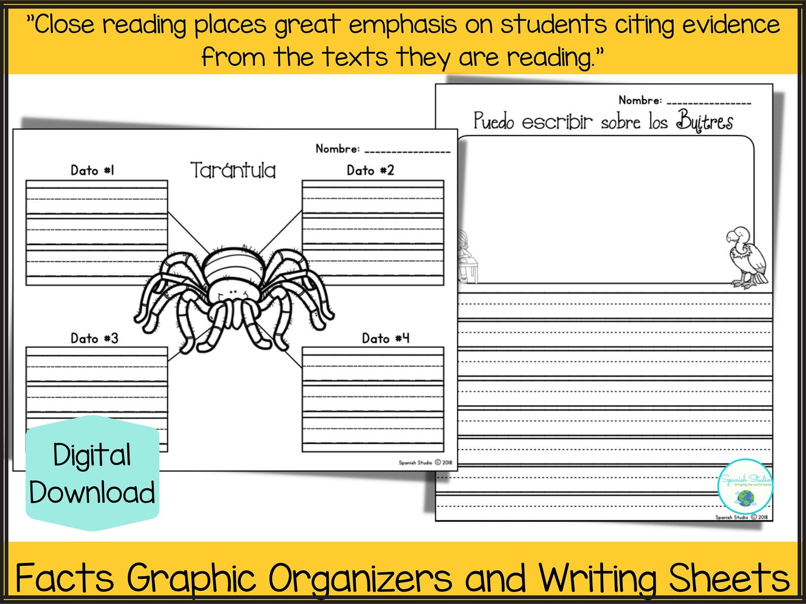 Spanish Close Reading Passages: Animal Bundle-reading - Etsy