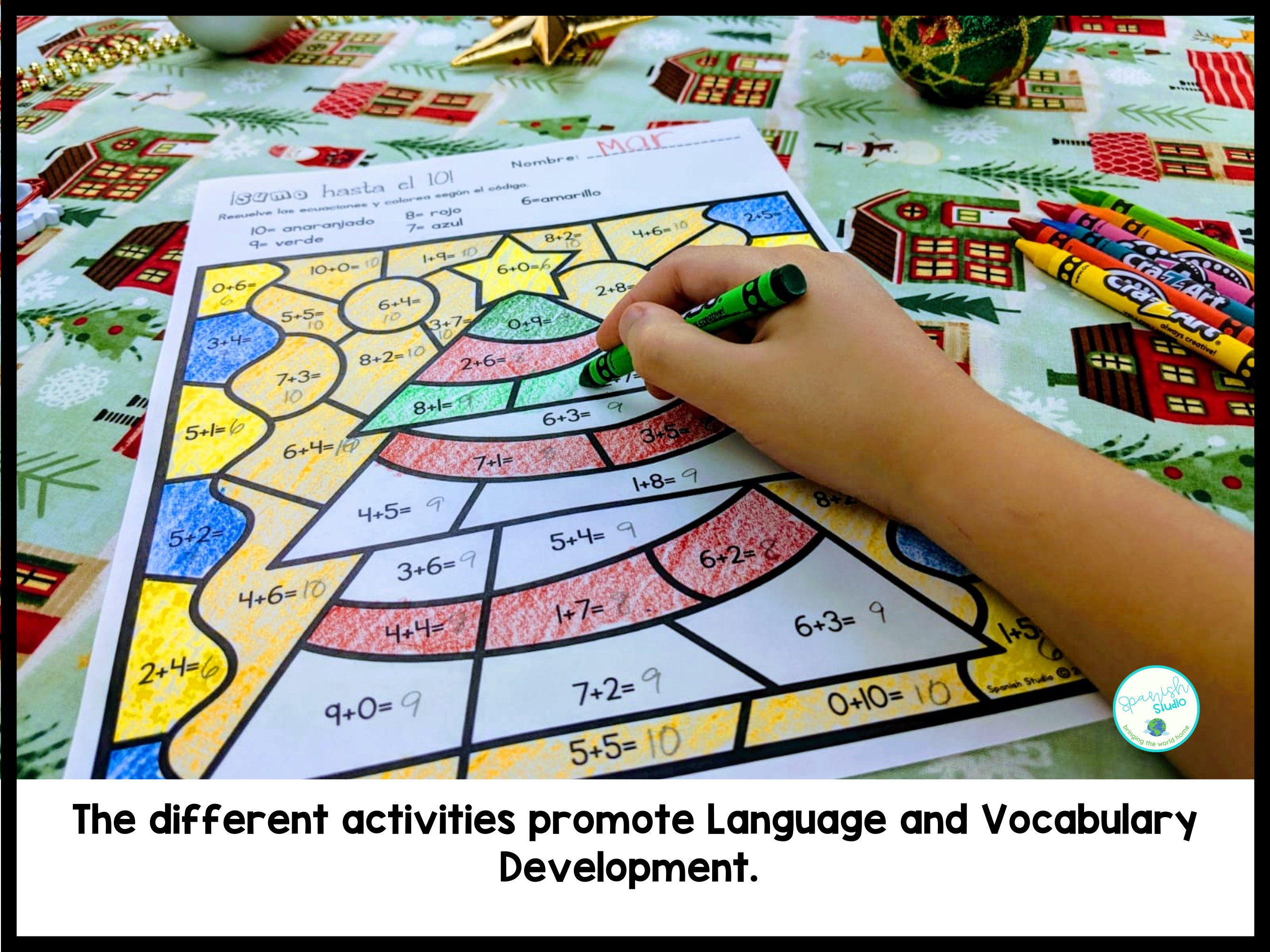 Christmas Worksheets-spanish-kindergarten Worksheets- First Grade ...