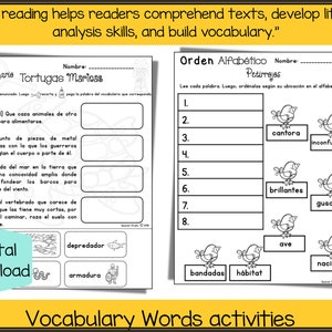 Spanish Close Reading Passages: Animal Bundle-reading - Etsy