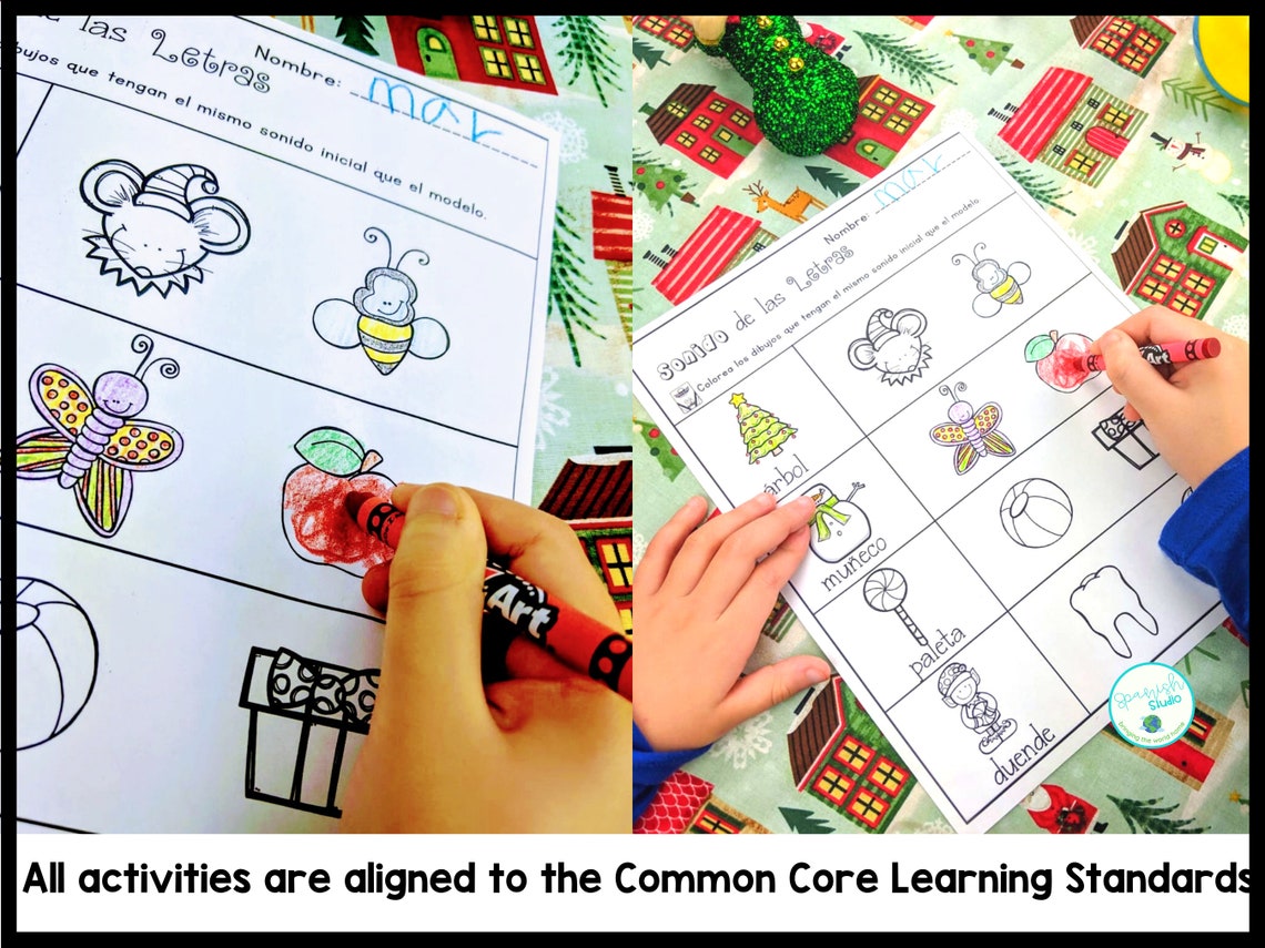 Christmas Worksheets-spanish-kindergarten Worksheets- First Grade ...