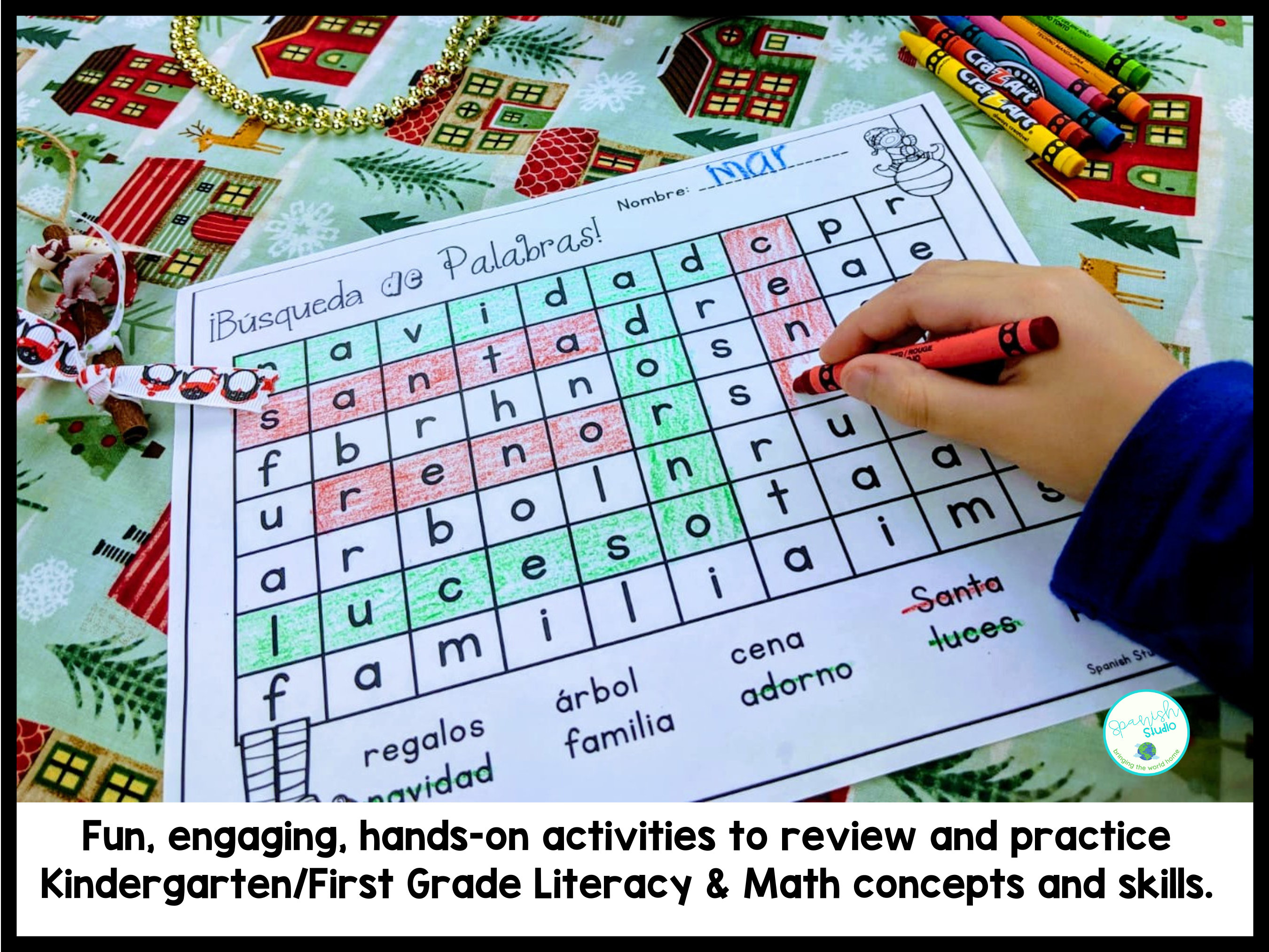 Christmas Worksheets-spanish-kindergarten Worksheets- First Grade ...