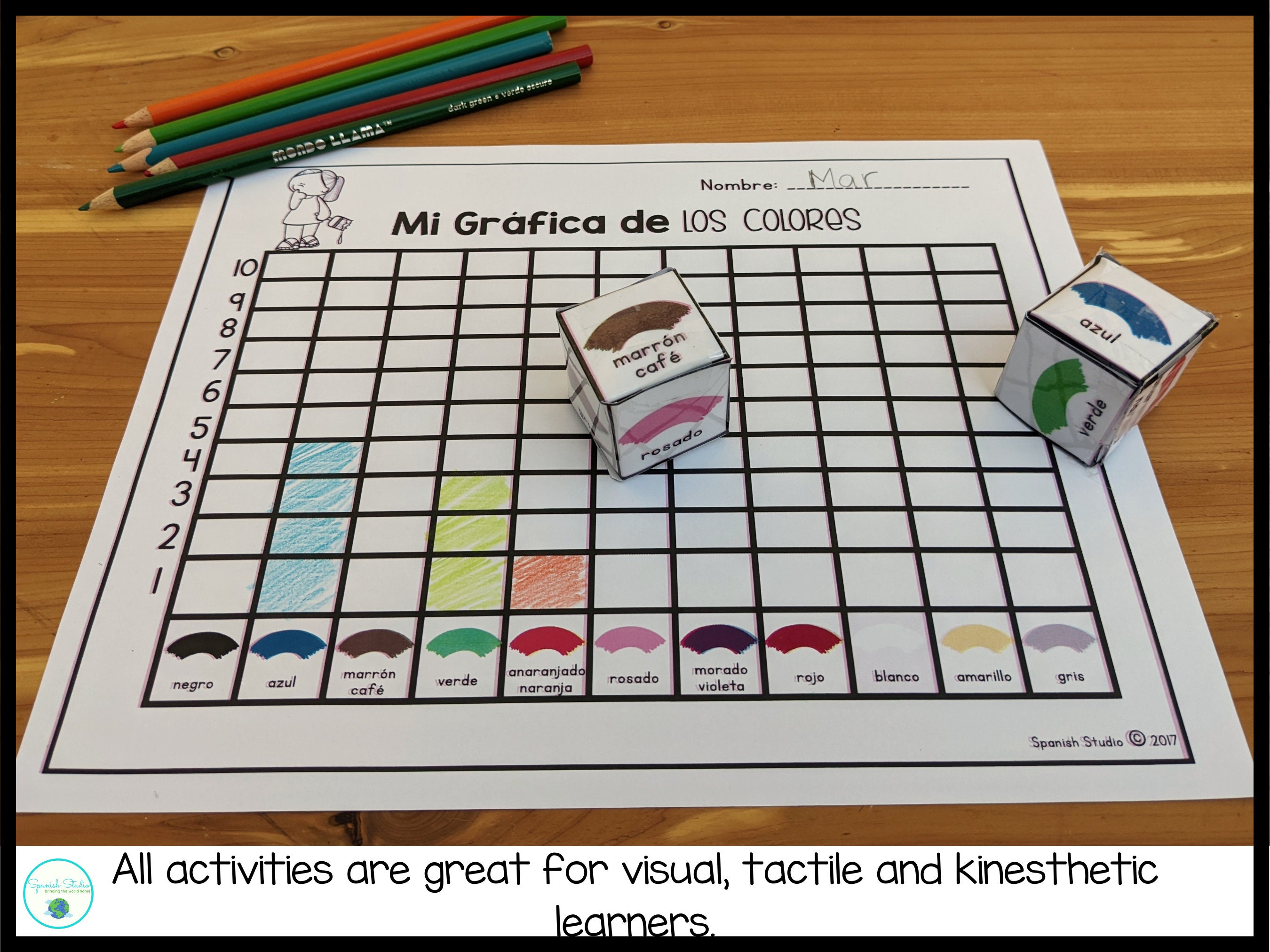Color Activities Printables-spanish Activities-homeschool- Preschool ...