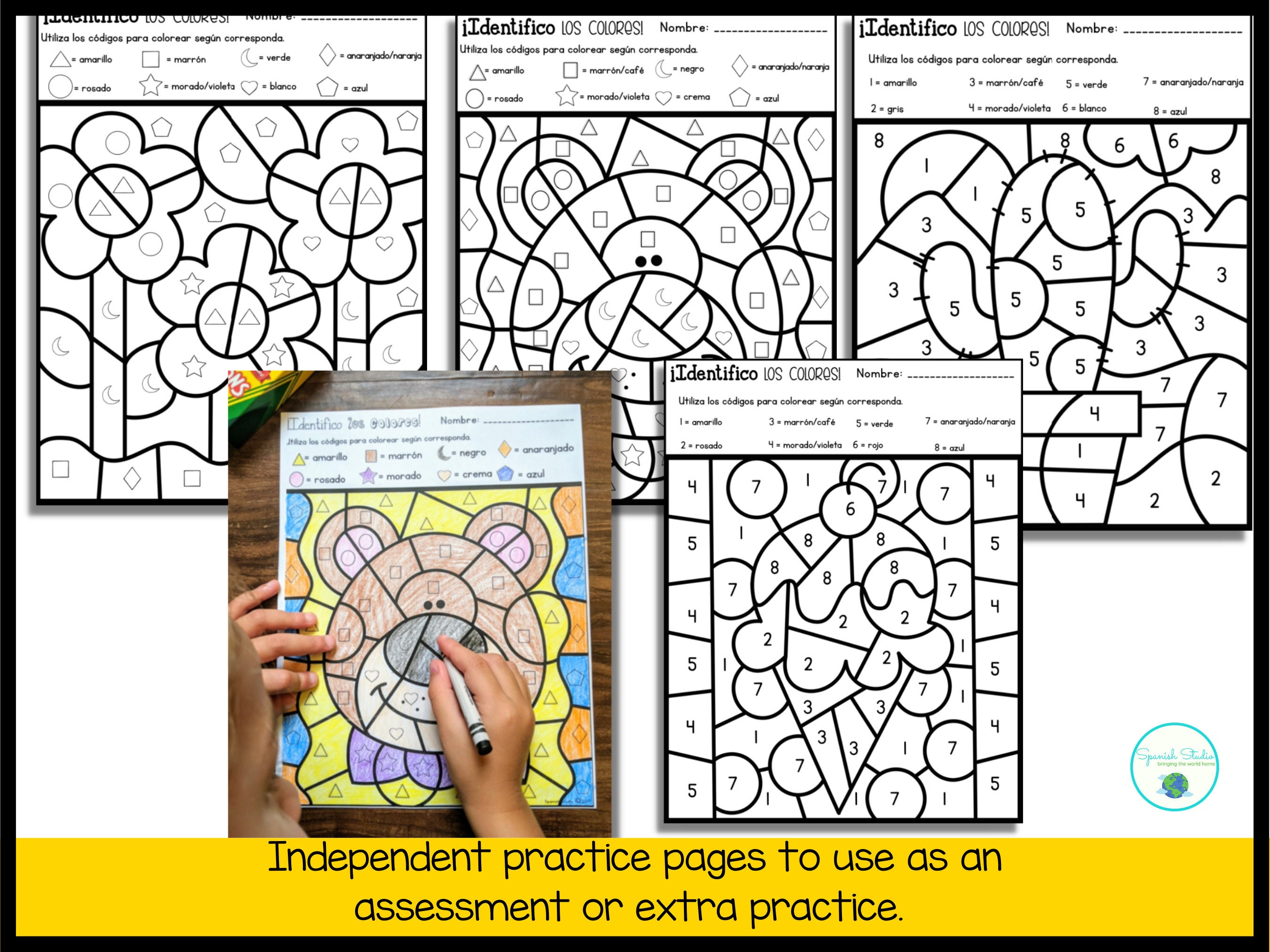 Color Activities Printables-spanish Activities-homeschool- Preschool ...