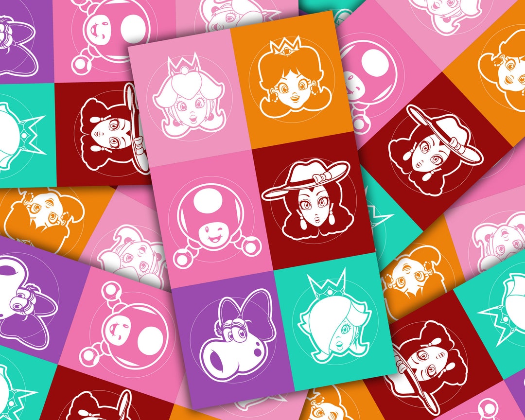 Super Mario Sticker Pack Set of 6 | Princess Peach Pack | Weatherproof ...