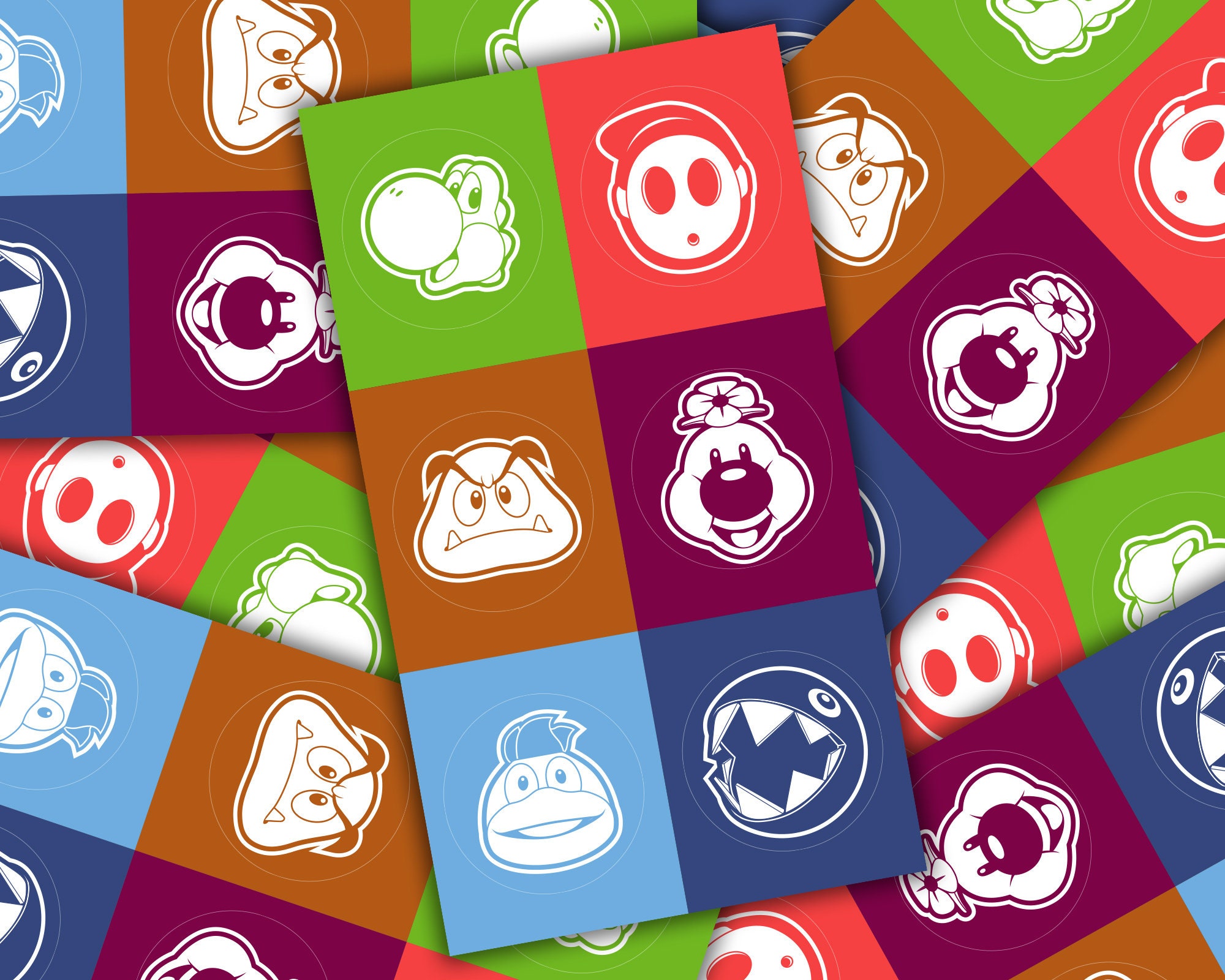 Super Mario Sticker Pack Set of 6 | Yoshi Pack | Weatherproof Matte ...