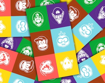 Super Mario Sticker Pack Set of 6 | Bowser Pack | Weatherproof Matte ...