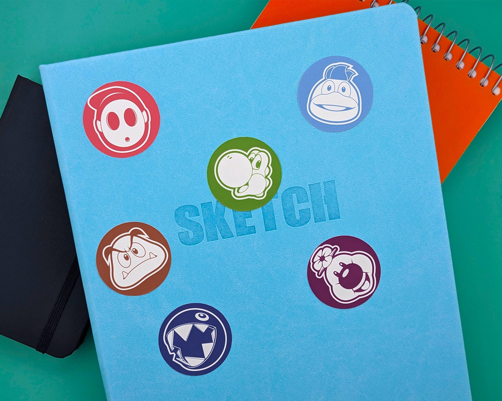 Super Mario Sticker Pack Set of 6 | Yoshi Pack | Weatherproof Matte ...