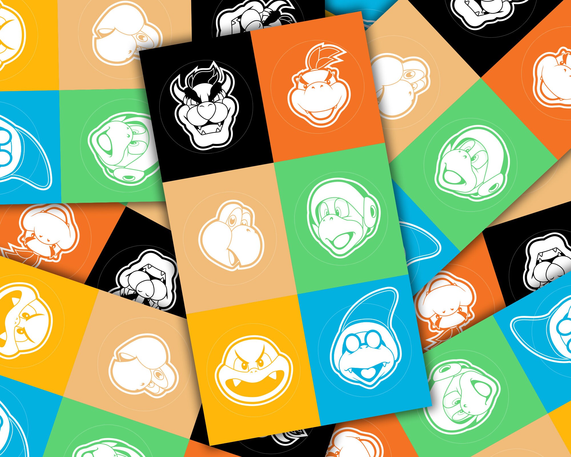 Super Mario Sticker Pack Set of 6 | Bowser Pack | Weatherproof Matte ...