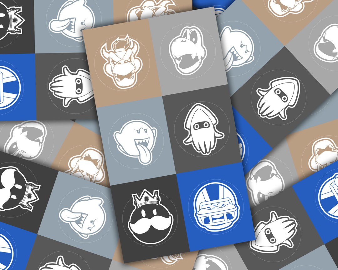 Super Mario Sticker Pack Set of 6 | Dry Bowser Pack | Weatherproof ...