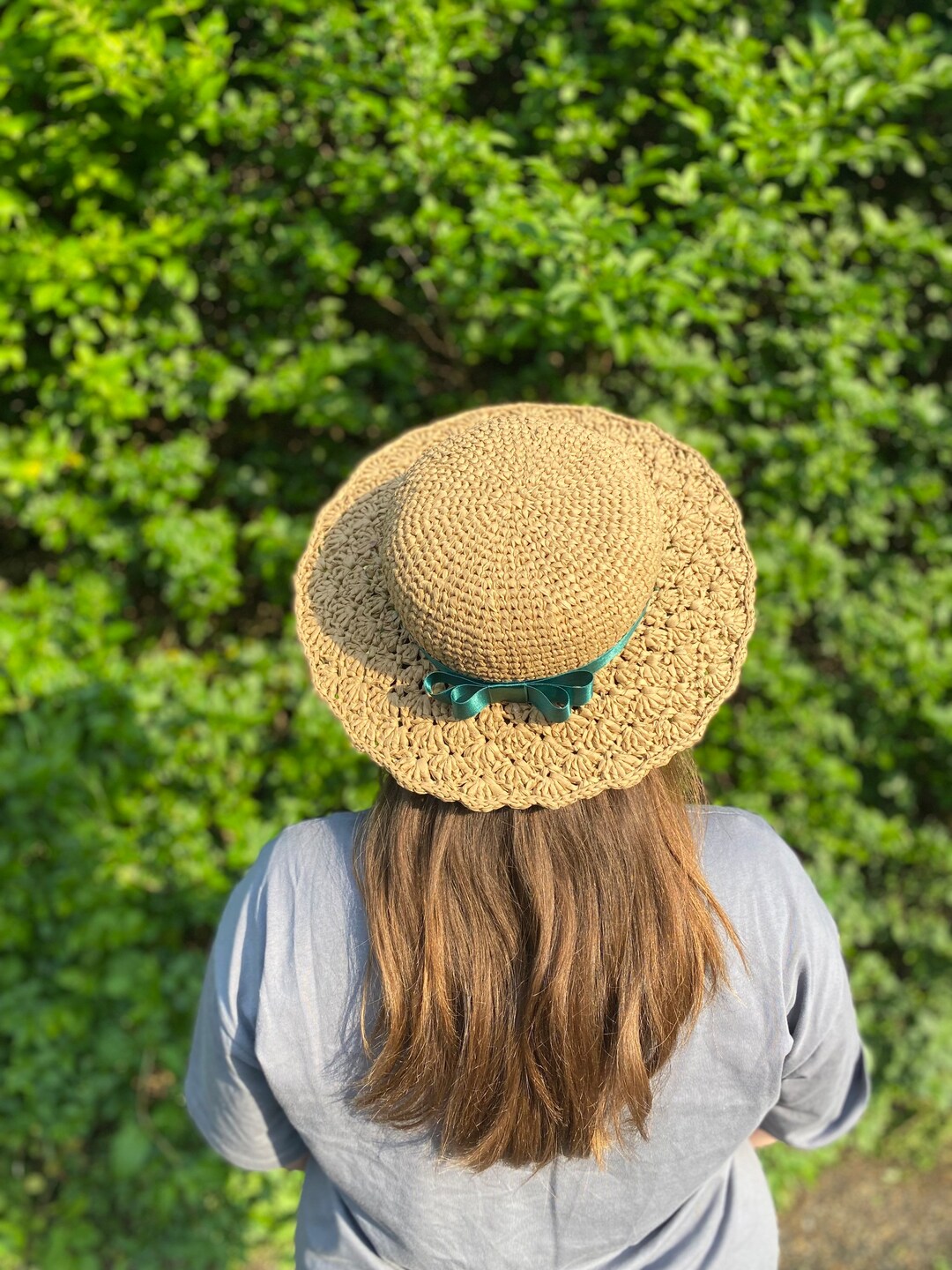 Raffia Crochet Hat - Etsy