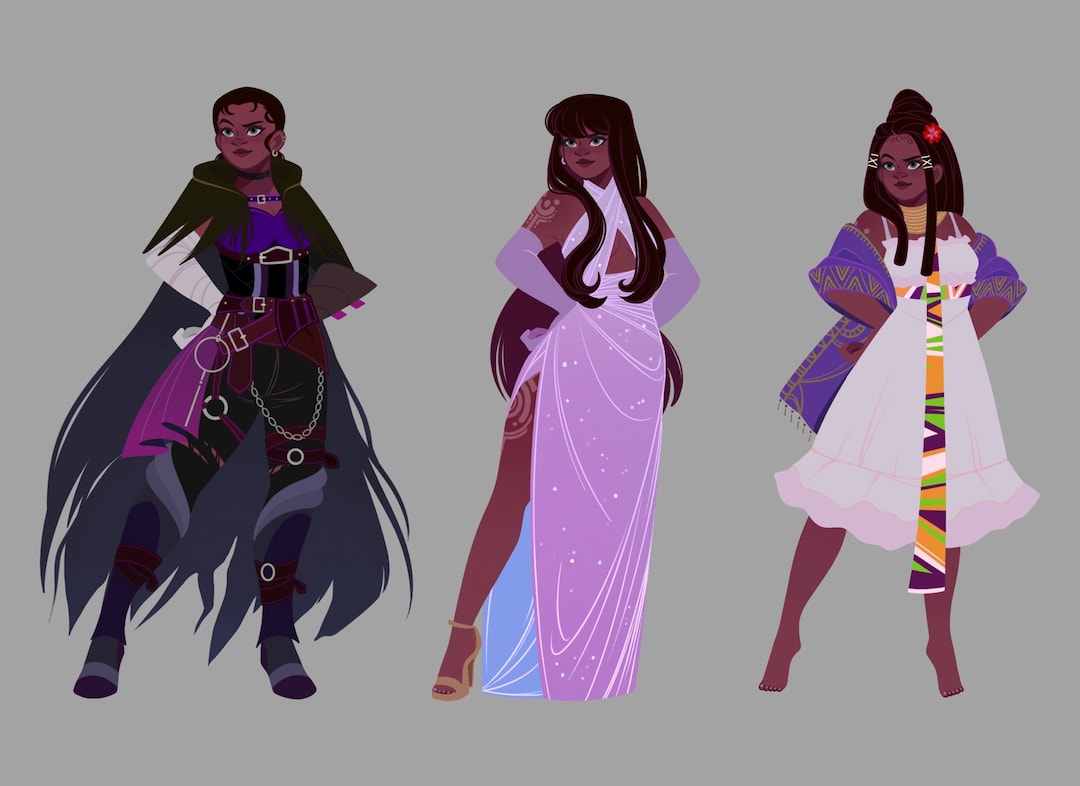 Digital Art Custom RPG Character Sheet Art, Custom OC, DND Character ...