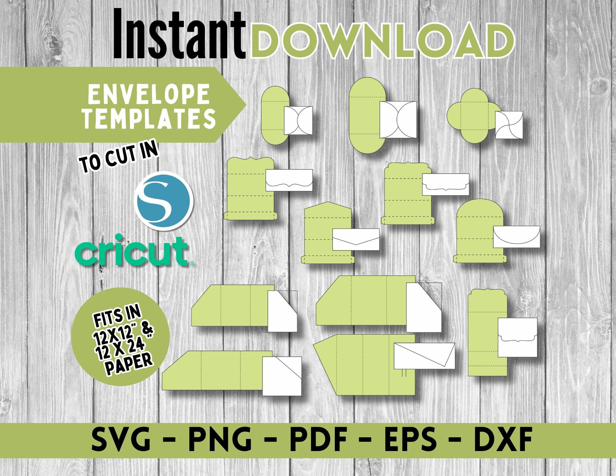 Envelope SVG Templates, Envelope Template Cameo, Envelope Template ...