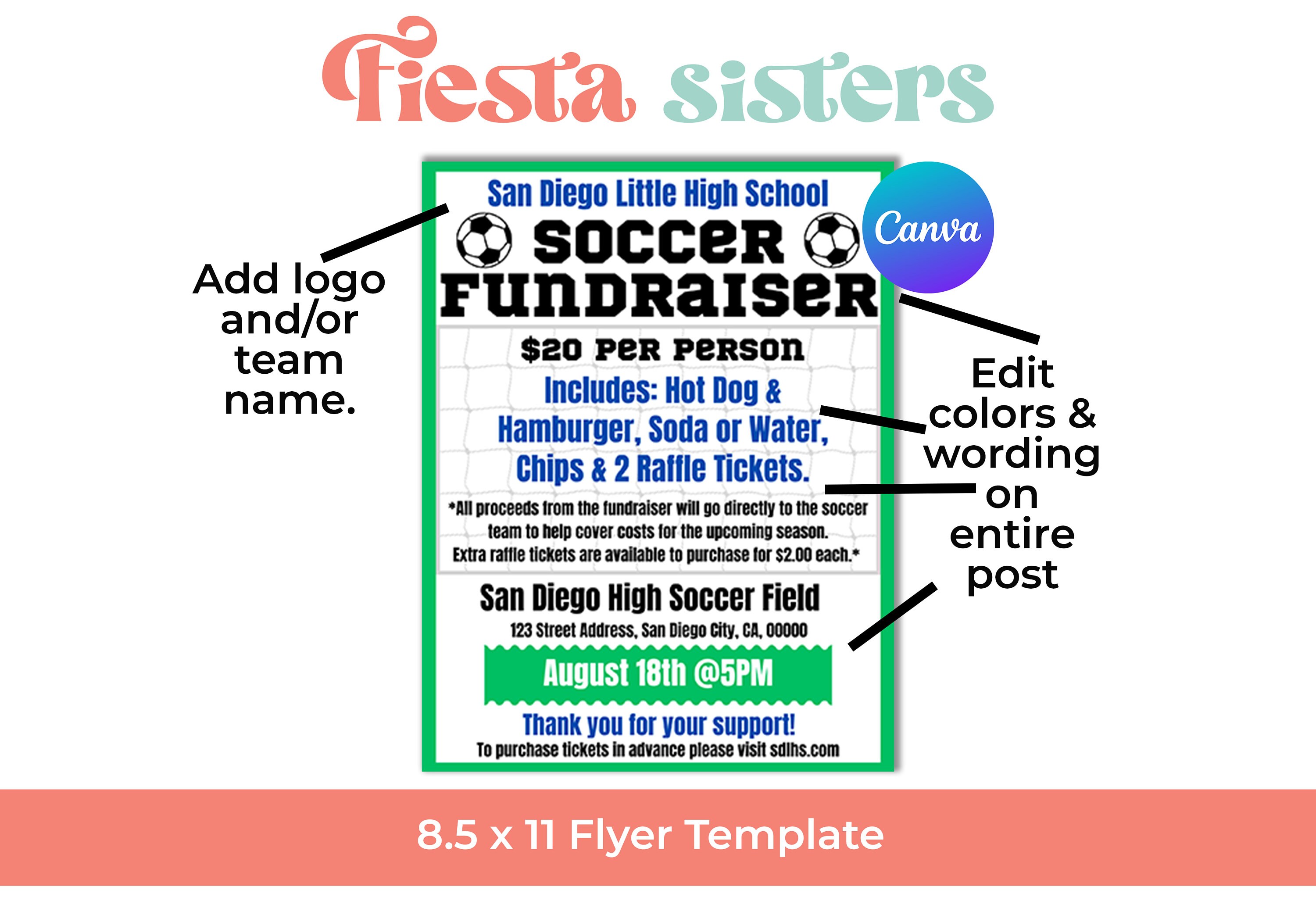Soccer Fundraiser Flyer, Sports Fundraiser Flyer, Fundraiser Poster 8 ...
