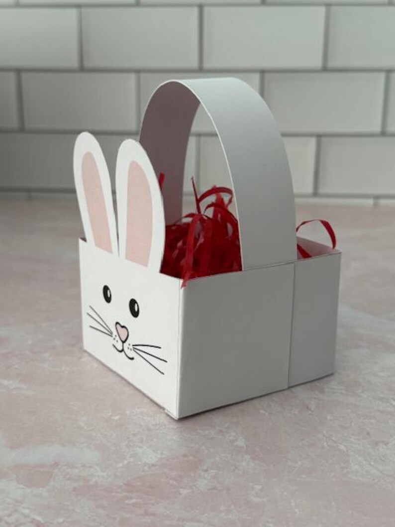 Easter Bunny Printable Mini Basket, Mini Easter Basket Print, Easter ...