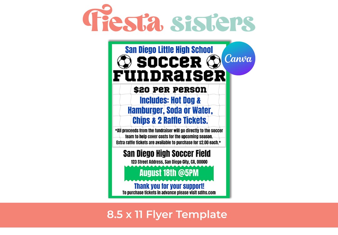 Soccer Fundraiser Flyer, Sports Fundraiser Flyer, Fundraiser Poster 8 ...