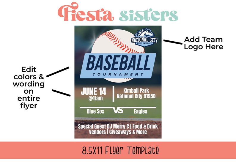 Baseball Tournament Flyer, Baseball Game Flyer, Baseball Poster 8.5x11 ...